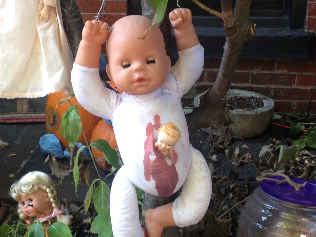 Photos: Bloody Baby Halloween Display Too Edgy For Boerum Hill? - Gothamist