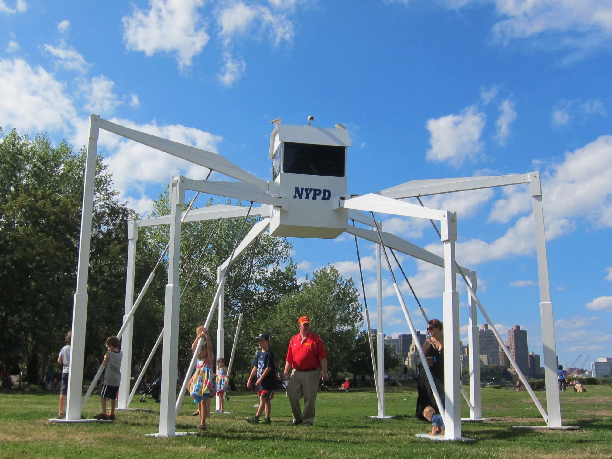 Photos: NYPD Surveillance Tower Turned Into Spider At Socrates ...