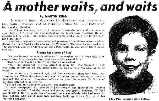 The Etan Patz Case In The '70s: From Psychics To Lie Detectors - Gothamist