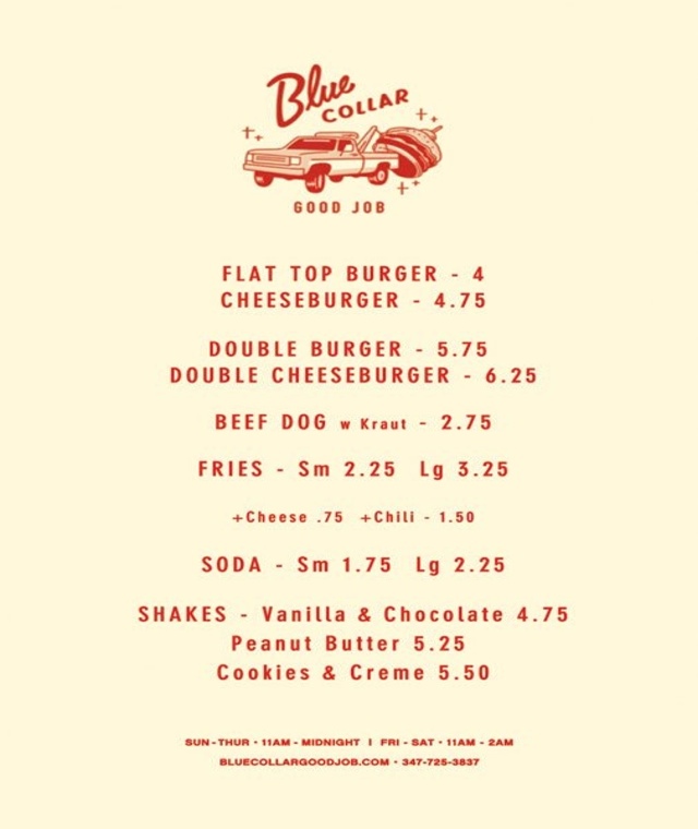 Cheap Eats: Roadside-Style Burger Joint Blue Collar Opens In ...